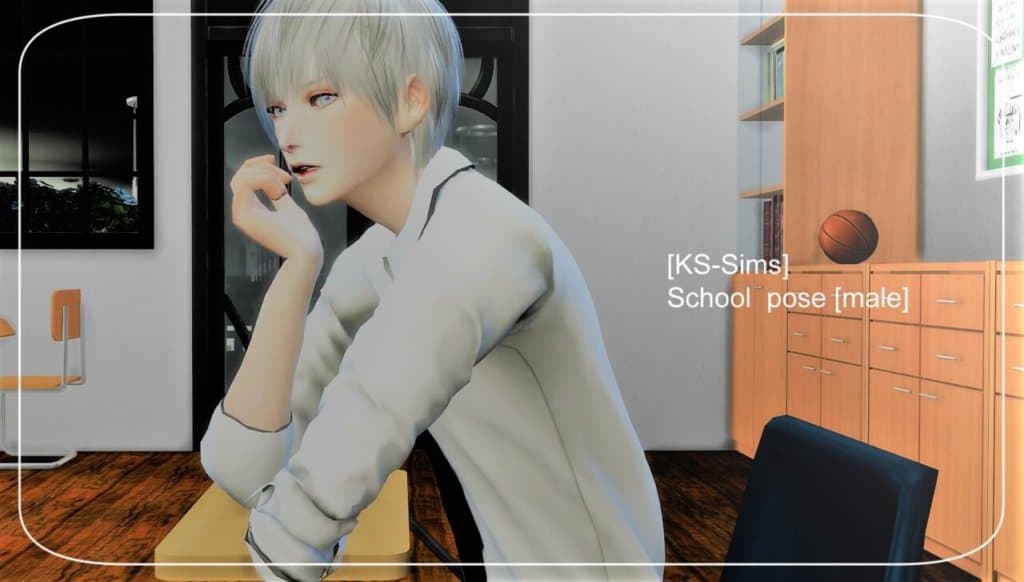 [KS-Sims] School pose [male] - Sims4File