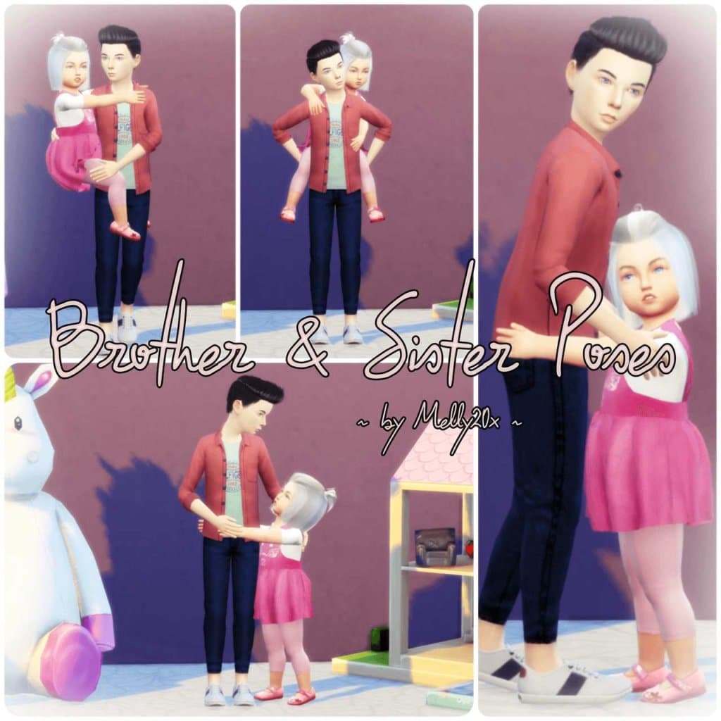 Brother & Sister Poses - Sims4File