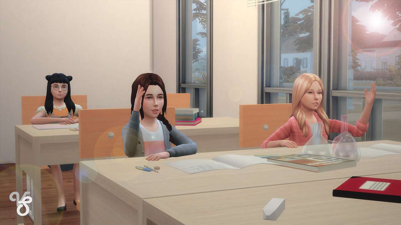 School pose pack - Sims4File