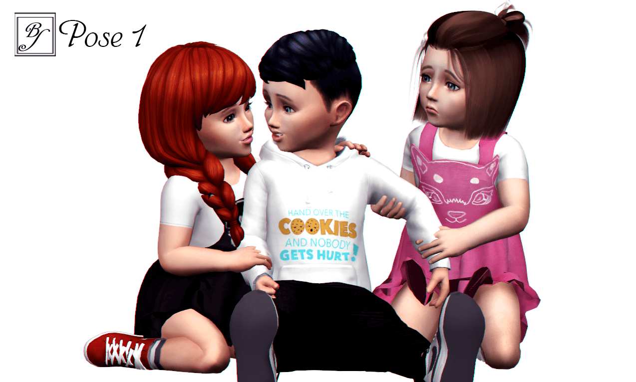 Toddler group poses - Sims4File