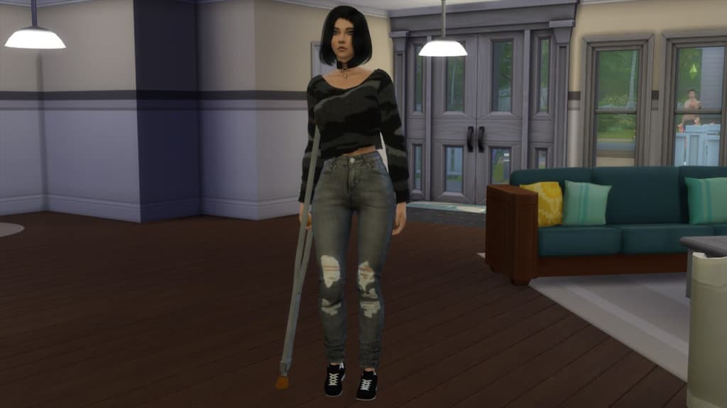 Crutches Accessory + Poses - Sims4File