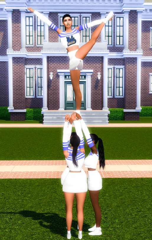 CHEERLEADING STUNTS POSE PACK - Sims4File