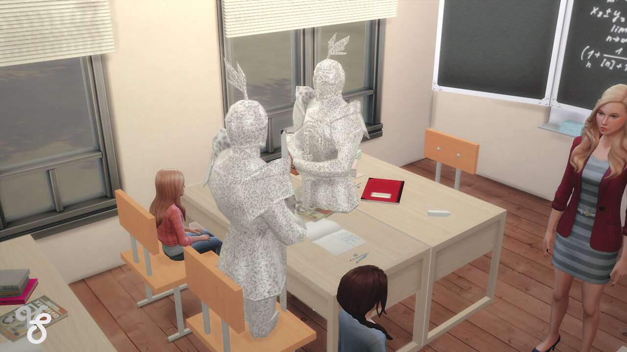 School pose pack - Sims4File