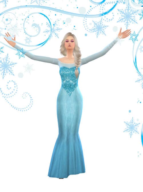 Posepack Elsa (Frozen) - Sims4File