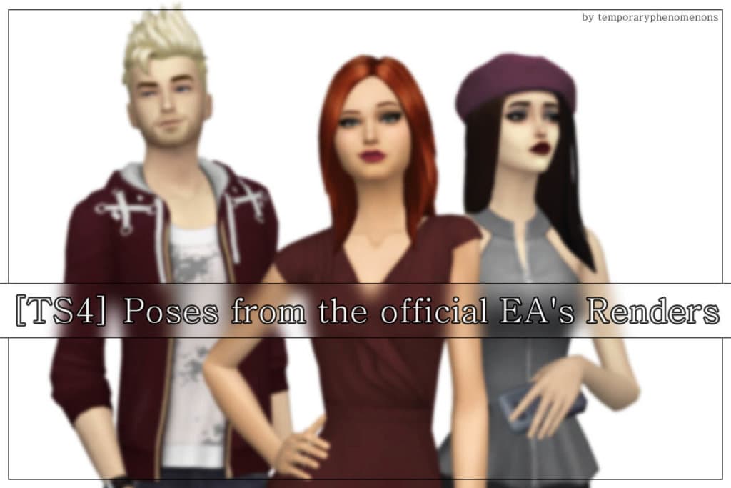 Poses from the official EA’s Renders - Sims4File