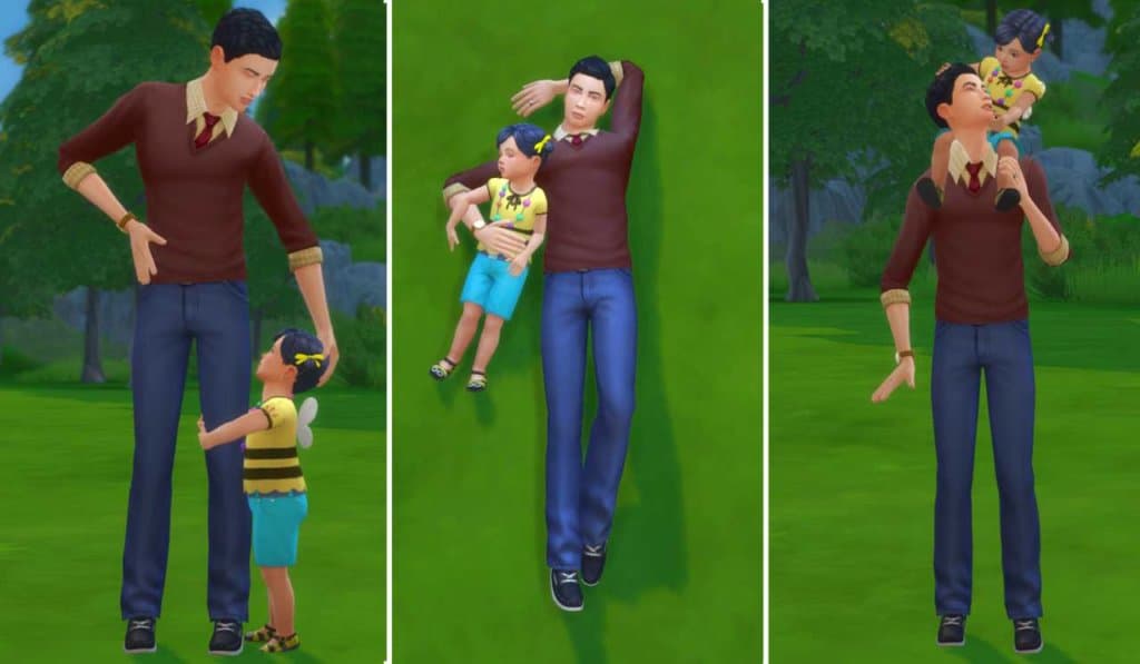 Dad + Toddler Poses! - Sims4File