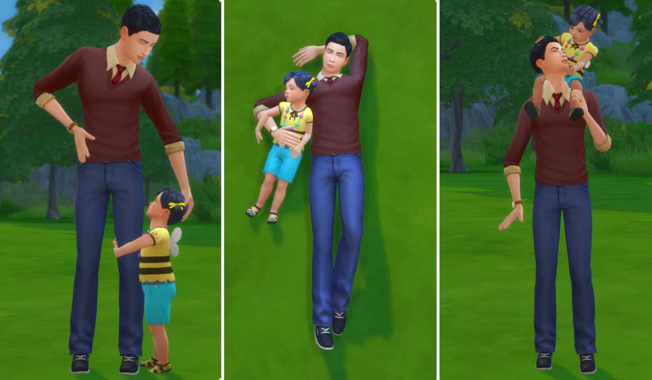 Dad + Toddler Poses! - Sims4File