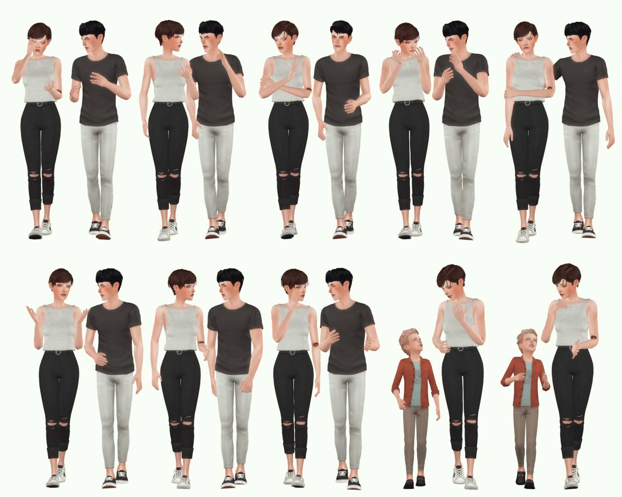 “LET’S WALK TOGETHER” POSEPACK - Sims4File