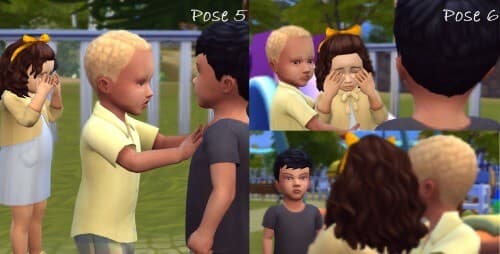 Protective toddler ~ Pose - Sims4File