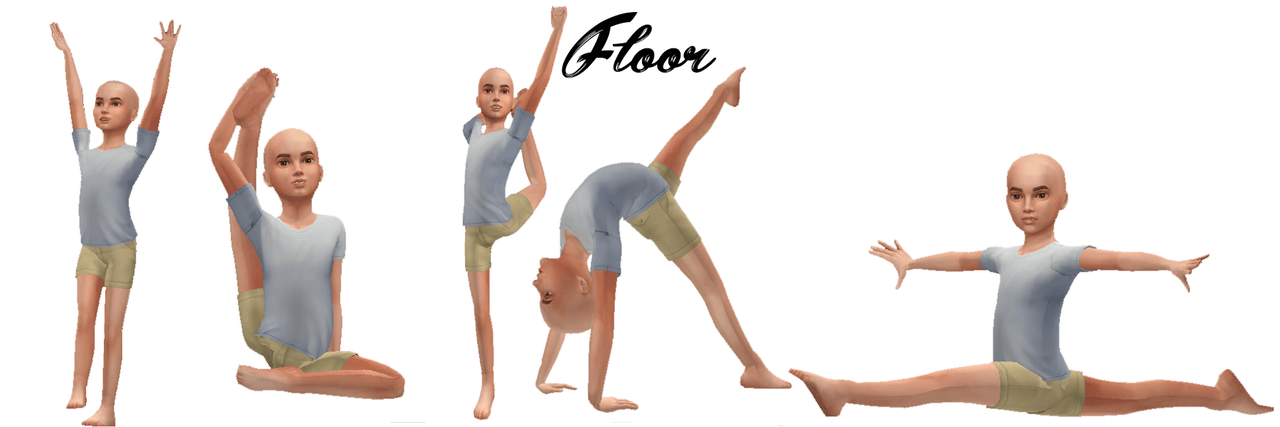 Little Gymnast pose pack - Sims4File