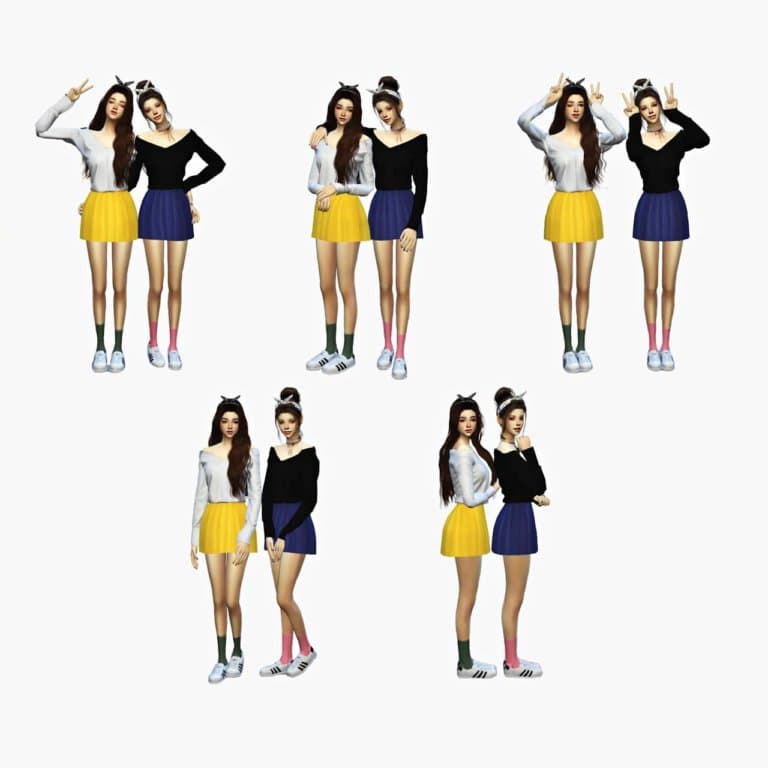 Female Group Pose Pack Ver. 2 - Sims4File