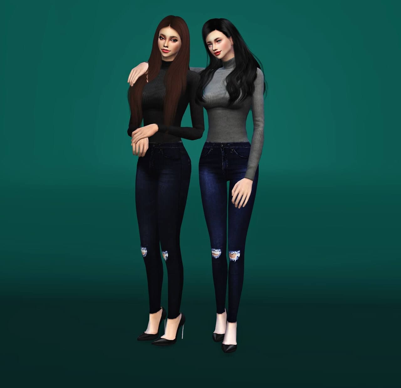 Female Group Pose Pack Ver. 2 - Sims4File
