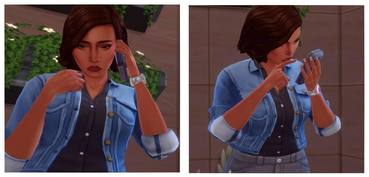 Phone Emotion Pose Pack - Sims4File